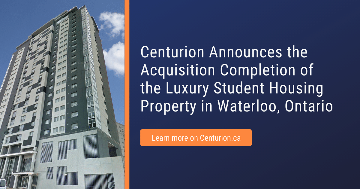 Sep 23, 2021 - Centurion Apartment REIT Announces the... | Centurion