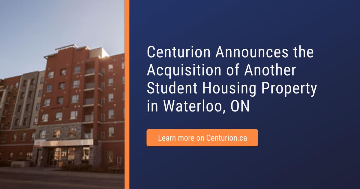 Dec 8, 2021 - Centurion Apartment REIT Announces the... | Centurion