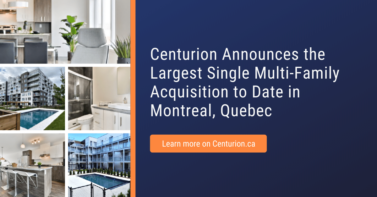 Feb 3, 2022 - Centurion Apartment REIT Announces the... | Centurion