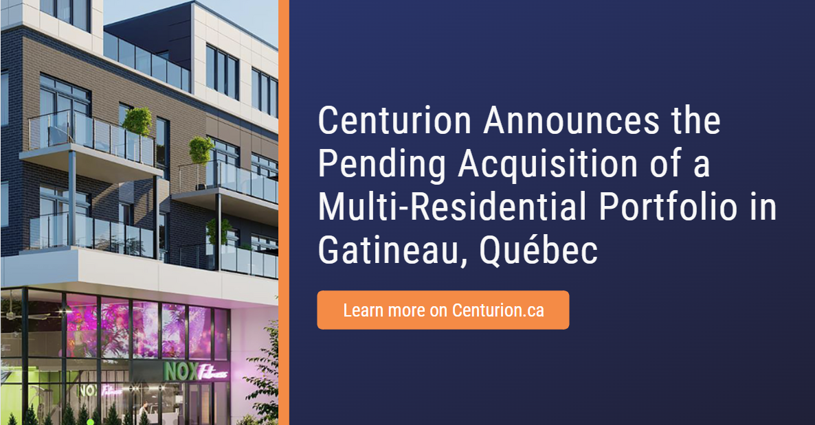 Nov 29, 2022 - Centurion Apartment REIT Announces the... | Centurion