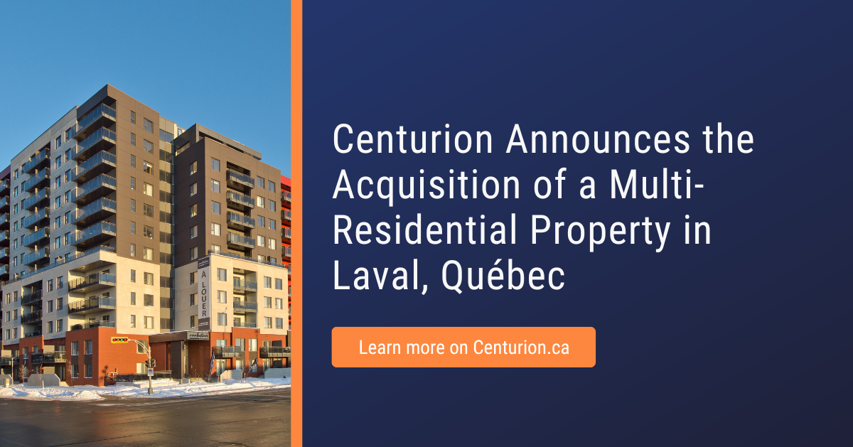 Feb 2, 2023 - Centurion Apartment REIT Announces the... | Centurion