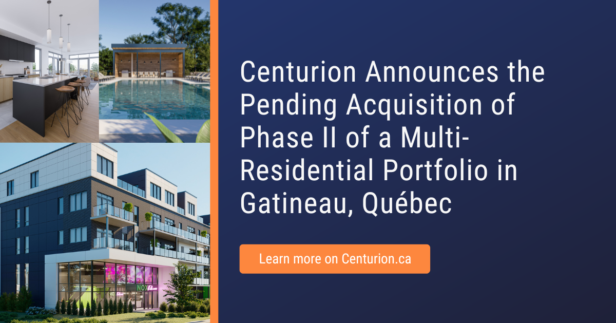 Mar 7, 2023 - Centurion Apartment REIT Announces the... | Centurion